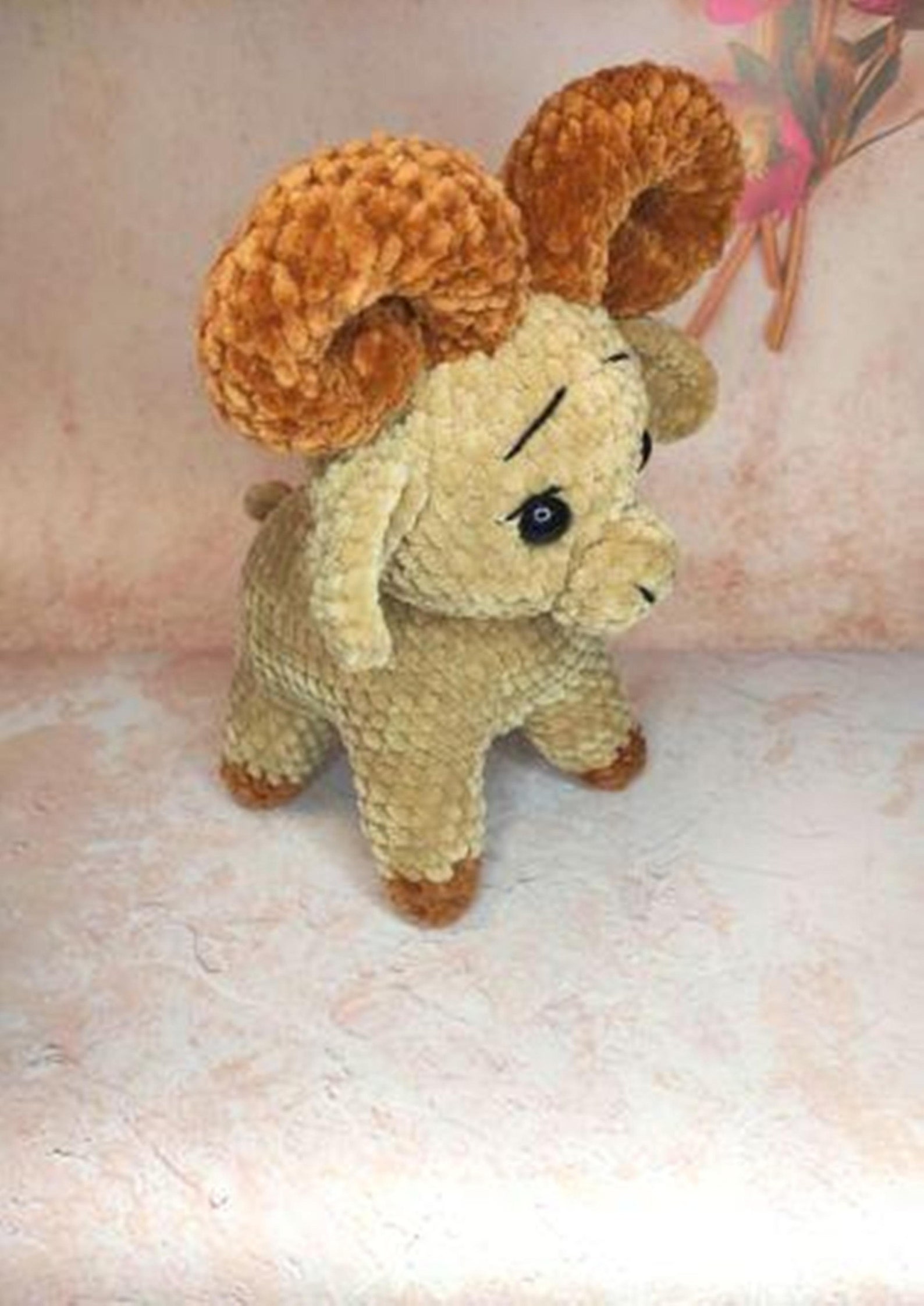 Crochet Pattern Ram, Amigurumi Plushie Pattern Pdf, Crochet Bison ...