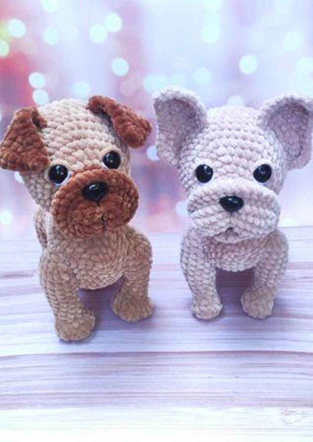 Amigurumi Pug and French Bulldog Crochet Pattern Bundle (PDF Pattern ...