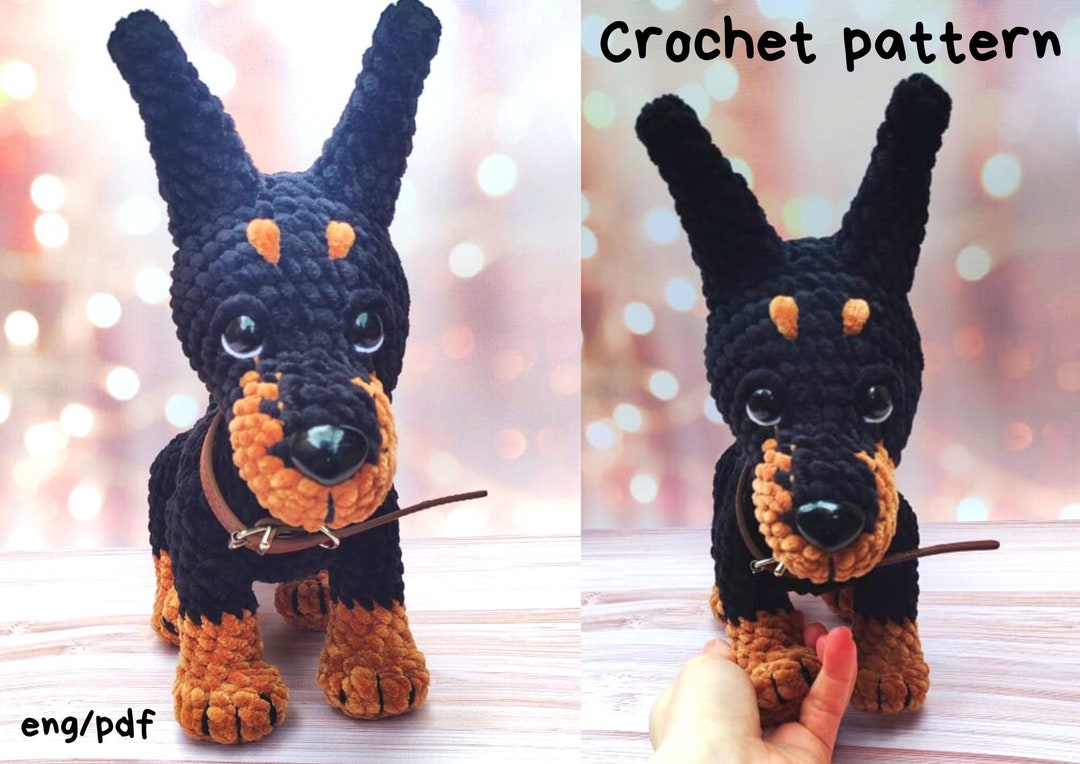 Crochet Dog Pattern, Crochet Doberman Pattern, Amigurumi Puppy Pattern ...