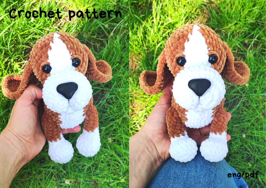 Crochet Dog Pattern, Amigurumi Puppy Pattern, Crochet Beagle Pattern ...
