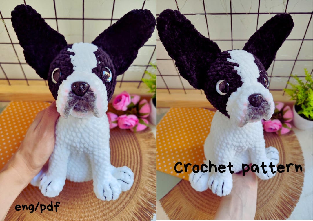 Crochet Pattern FRENCH BULLDOG/ Amigurumi Tutorial Stuffed Dog/ Crochet ...