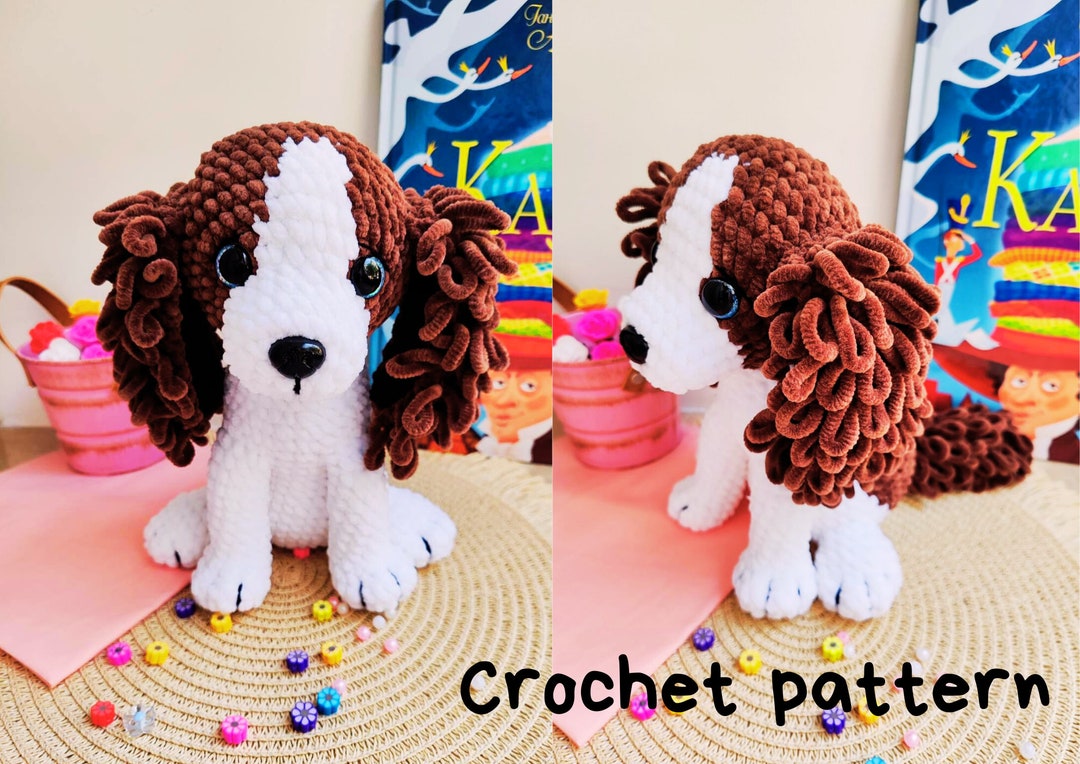Crochet Pattern Spaniel Dog/ Amigurumi Tutorial Stuffed Puppy/ English ...
