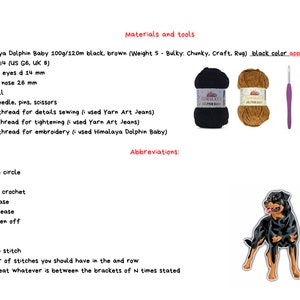 Rottweiler Dog Crochet Pattern/ Amigurumi Tutorial Plushie Dog/ Crochet ...