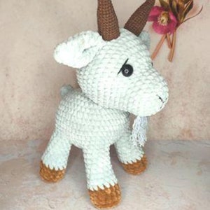 Crochet Pattern Goat, Amigurumi Stuffed Goat Pattern, Farm Animals ...