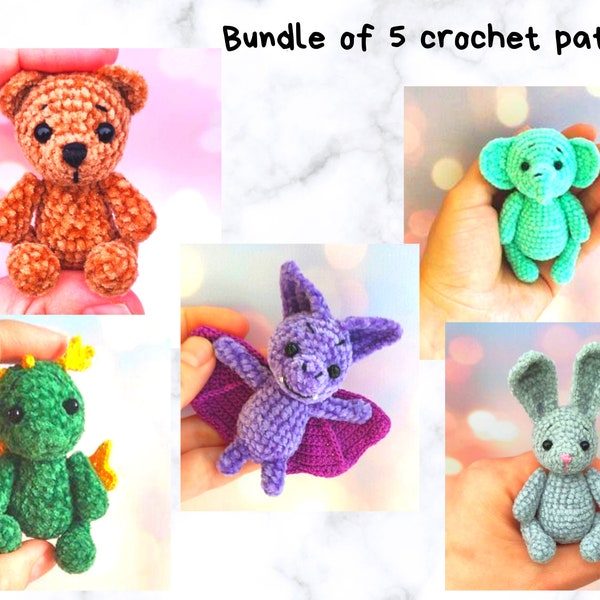 Miniature Crochet Animals Patterns - Etsy
