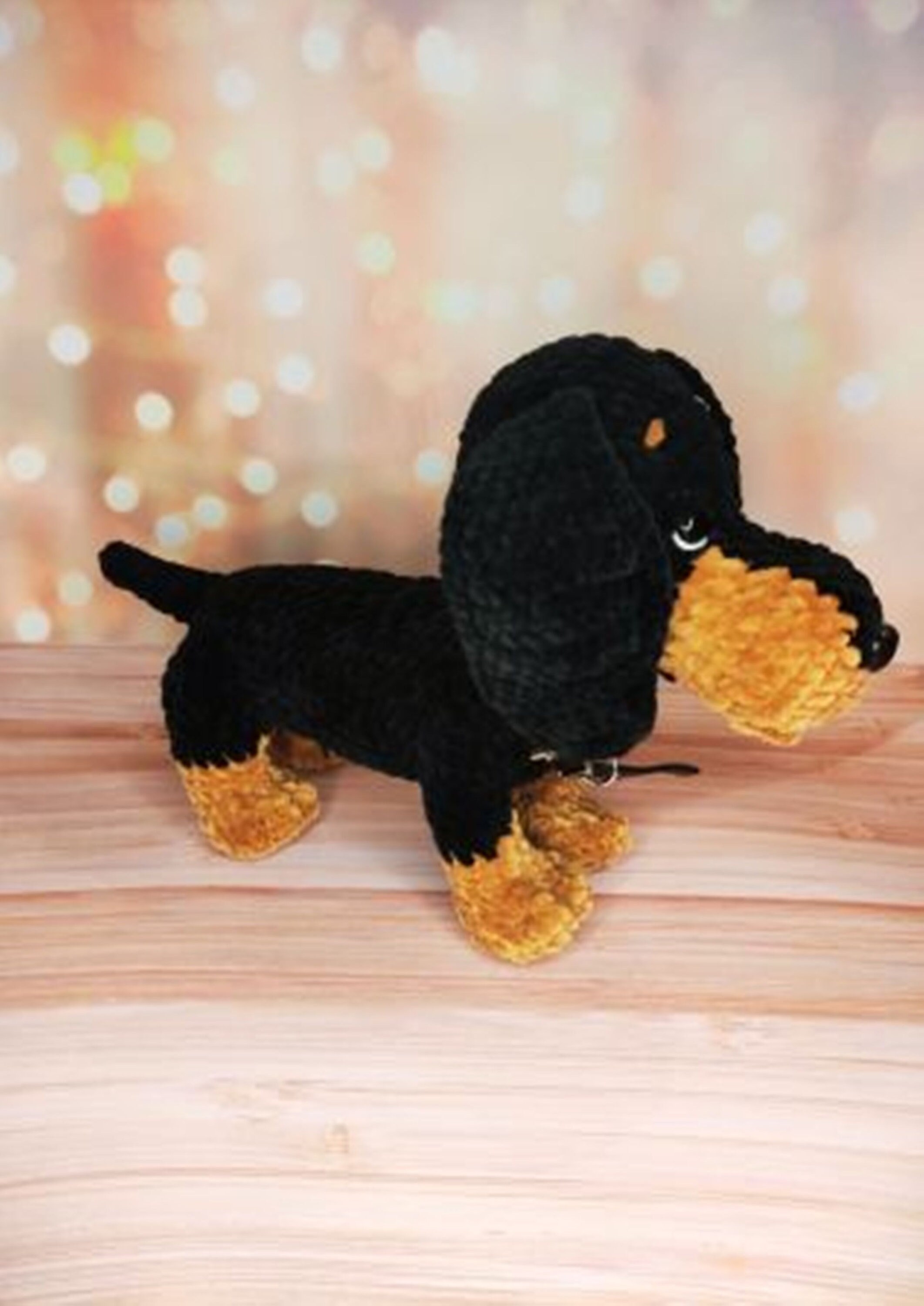 Modèle de chien teckel au crochet, modèle chiot amigurumi, modèle chien ...