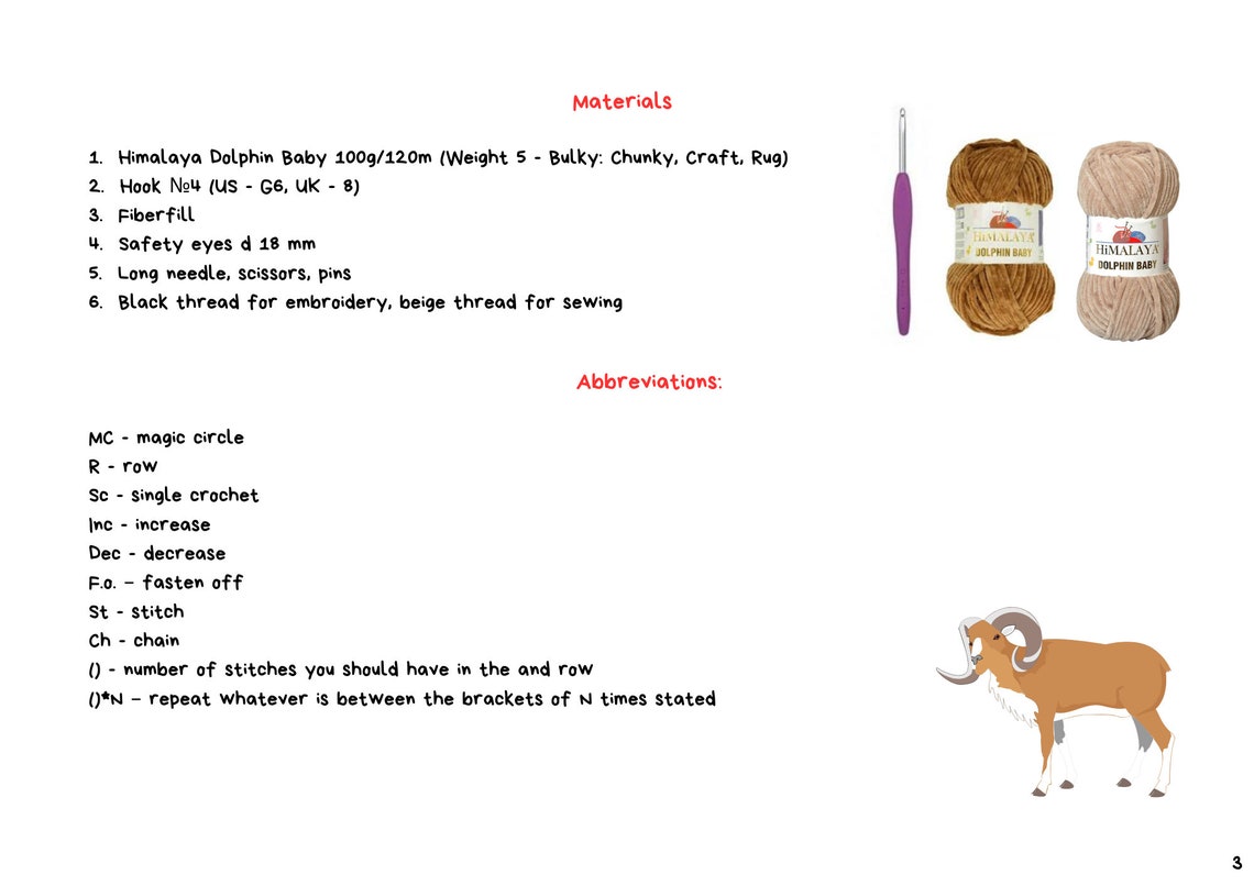 Crochet Pattern Ram Amigurumi Plushie Pattern Pdf Crochet - Etsy