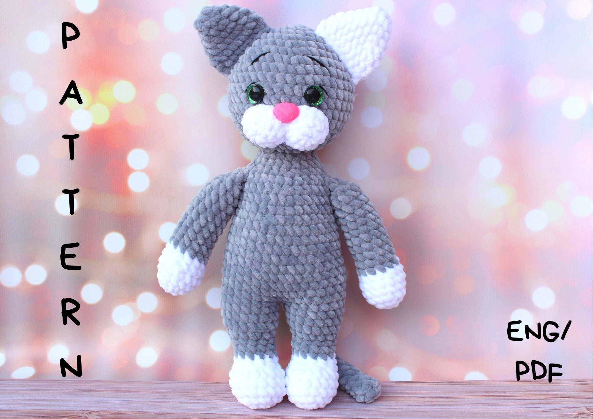 Crochet Cat Pattern Amigurumi Plushie Cat Pattern Crochet - Etsy