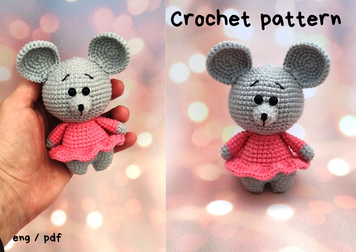 Crochet Mouse Pattern Amigurumi Mini Mouse Pattern English - Etsy