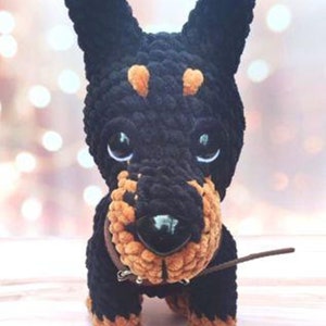 Doberman Crochet Pattern, Amigurumi Puppy Pattern, Crochet Dog Pattern ...