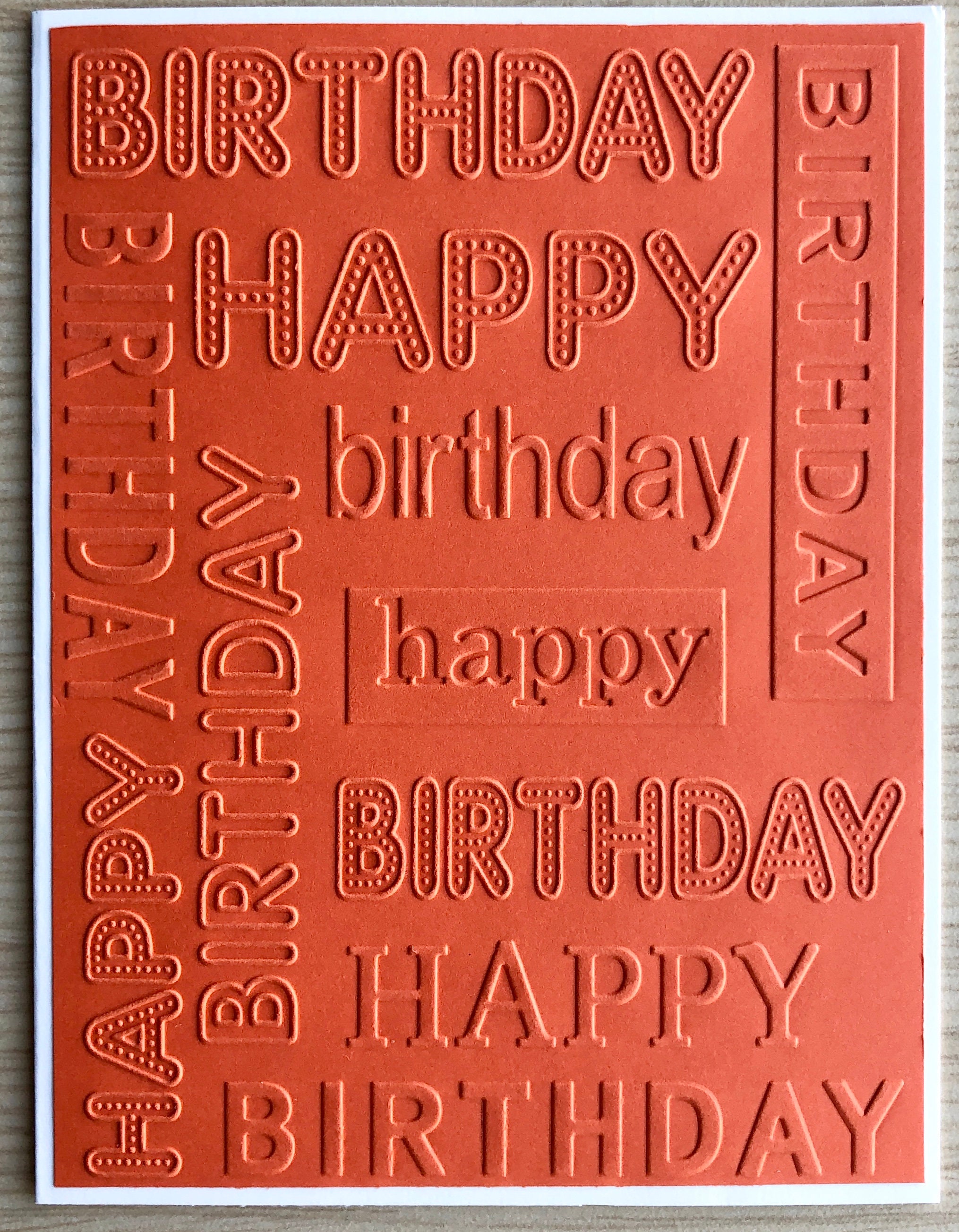 5 Assorted Embossed Happy Birthday Cards, Happy Birthday Card Set ...