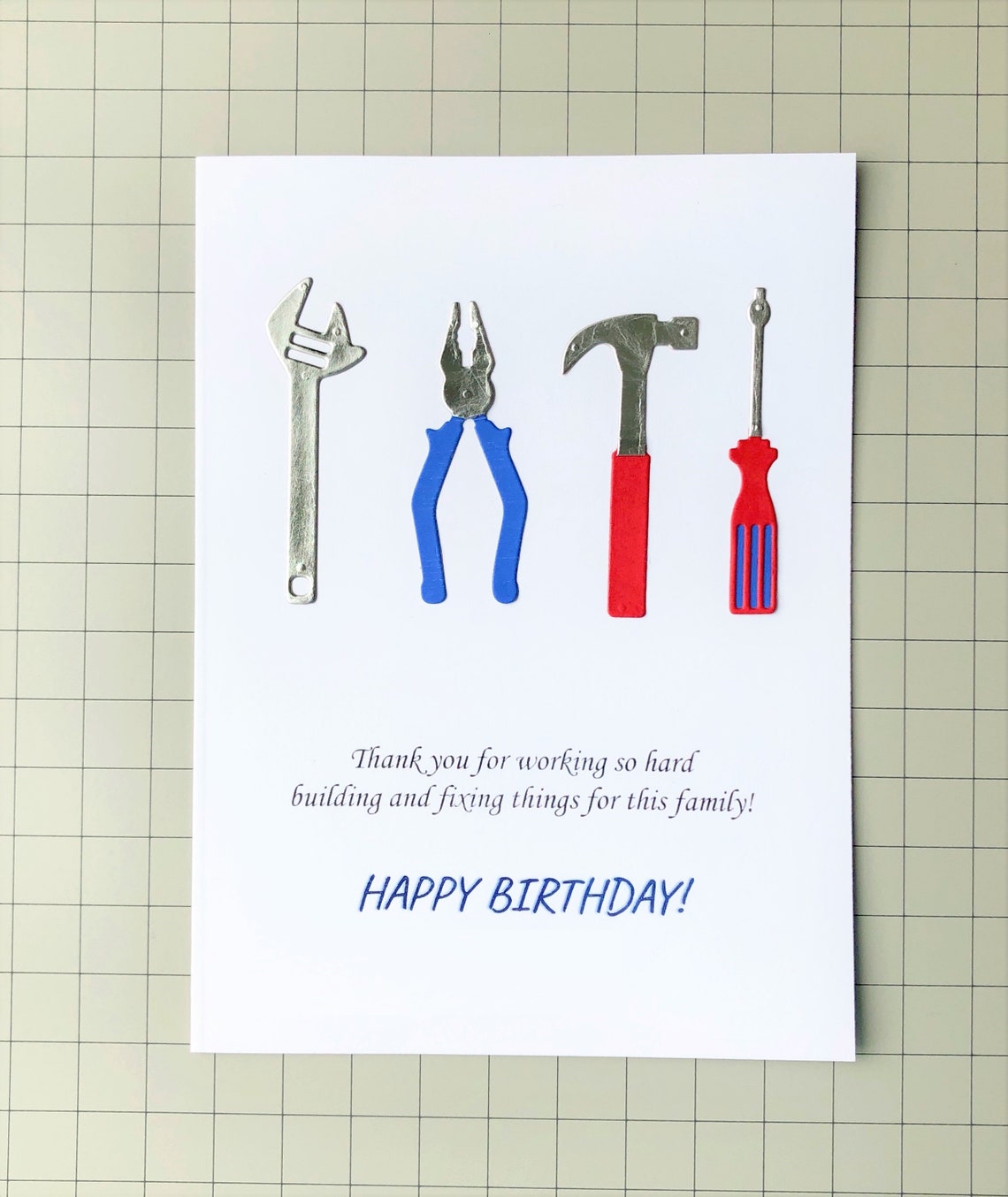 Die Cutout Tools Father's Day Card Dad Birthday Card - Etsy