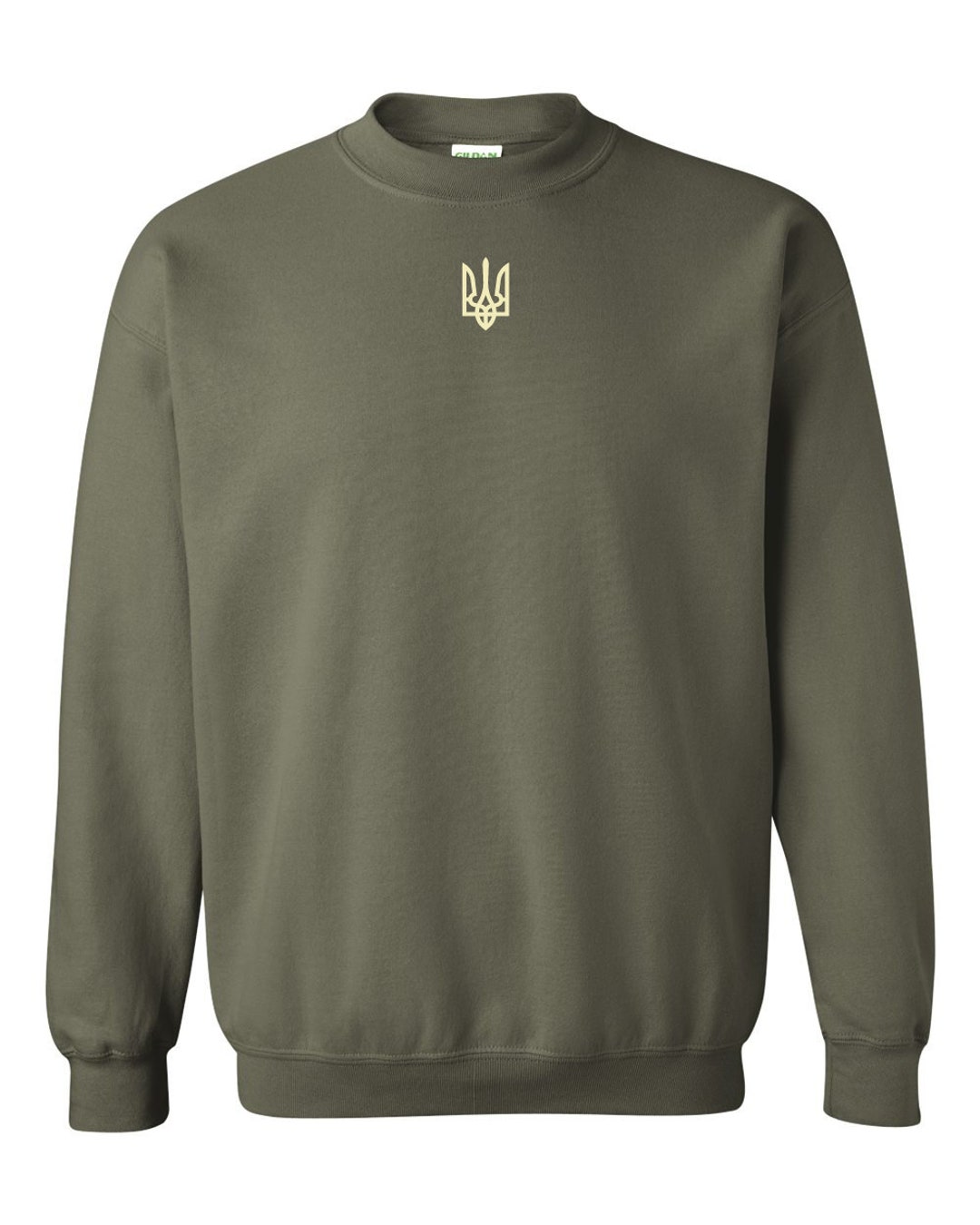 Zelensky Military Green Sweatshirt Congress Speech Ukraine Trident Coat ...