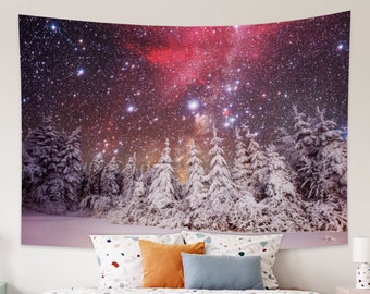 Custom Embroidery Christmas Winter Scene Wall Hanging - Etsy