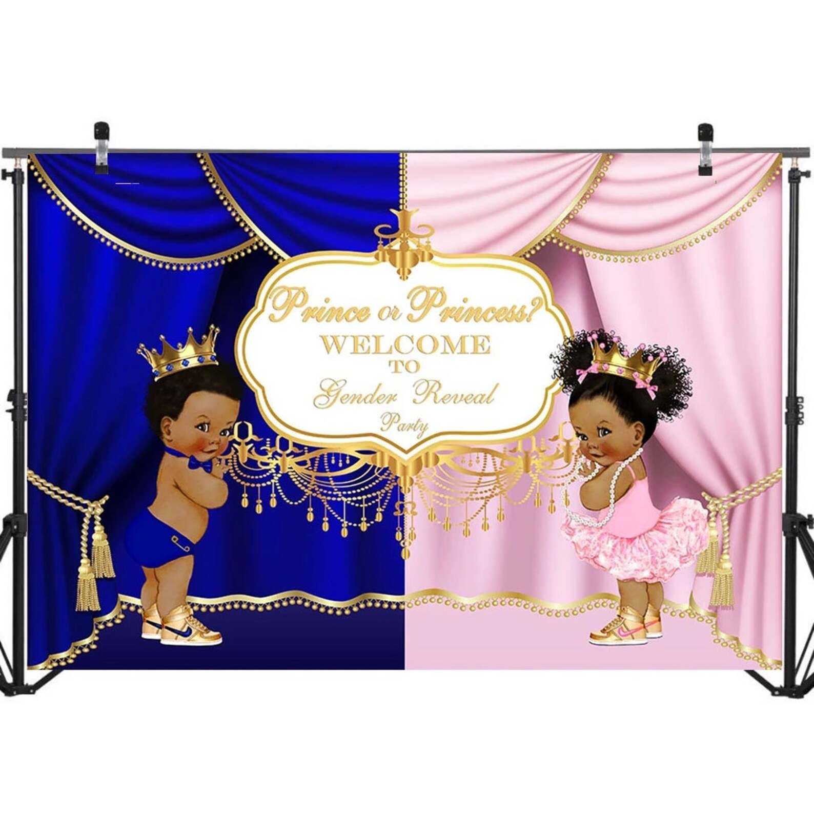 Princess and Prince Theme Curtain Photography Backdrop,gender Reveal ...