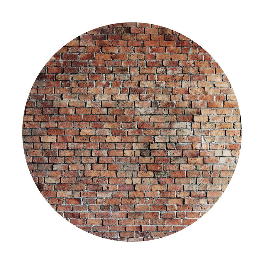Rustic Brick Wall Round Photography Backdropthemed Birthday | Etsy