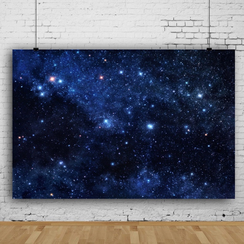 Blue starry sky Photography Backdrop Blue glitter Party Photo | Etsy