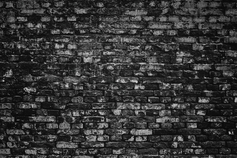 Retro Black Brick Wall Photography Backdrop Portrait Vinyl Background ...