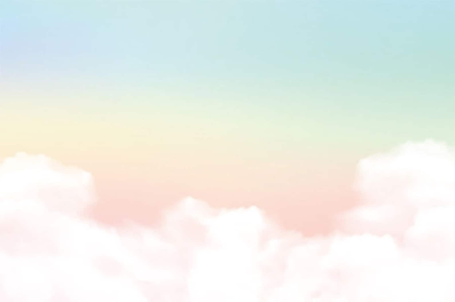 Pastel Sky and Clouds Photography BackdropsRainbow Birthday | Etsy