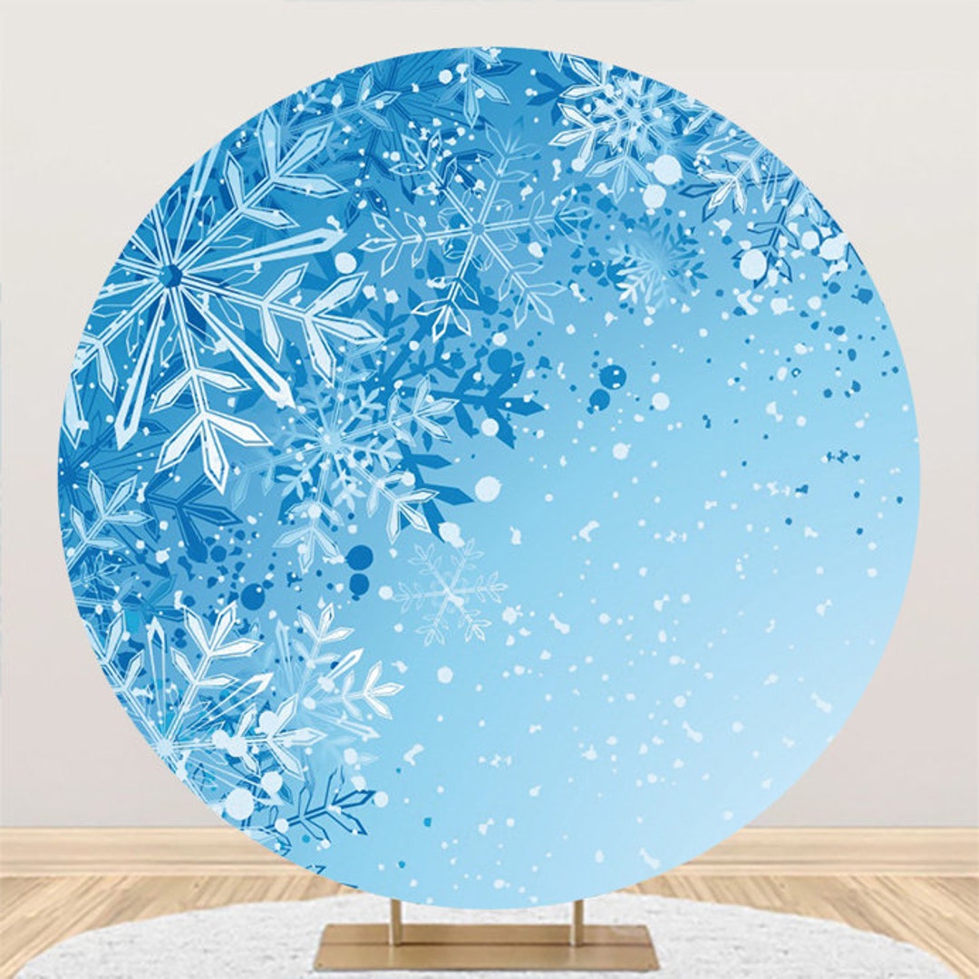 Round Snowflake Frozen Photography Backdrop,winter Snow Kids Girl ...