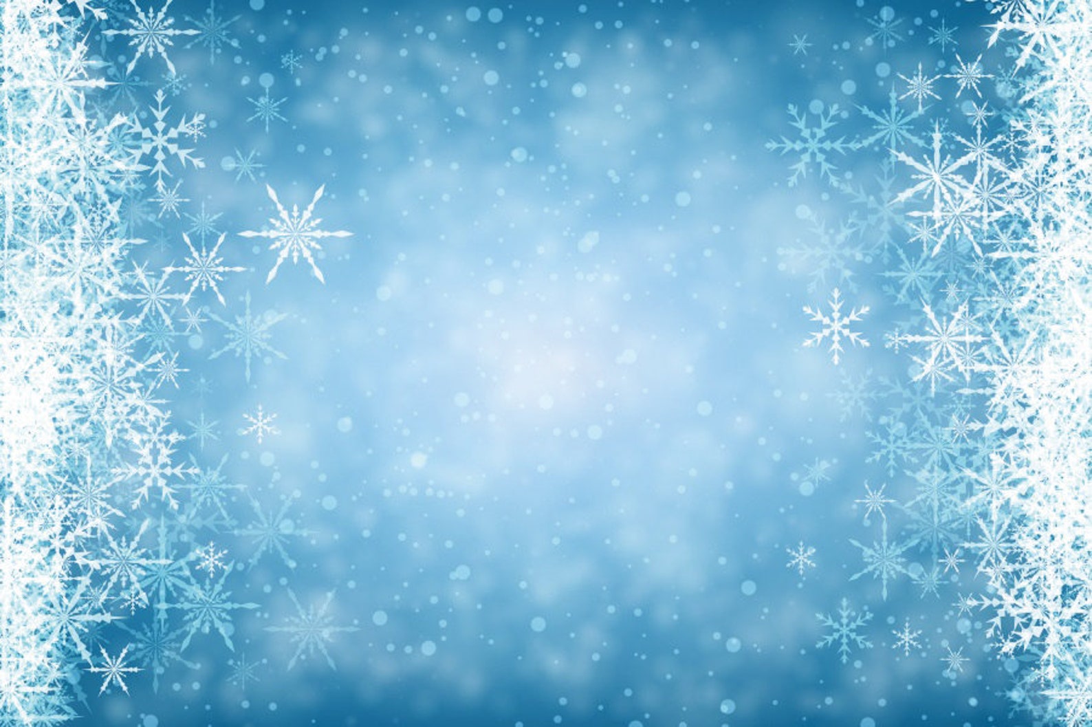 Snowflake Blue Backdrop Winter Wonderland Ice Snow Photography Backdrop ...