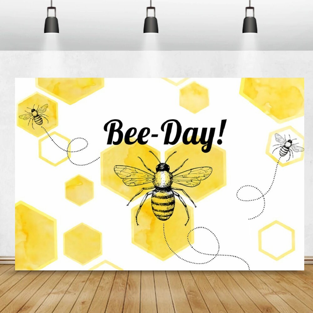 Bee-day Photography BackdropYellow Themed Honey Kids Baby | Etsy