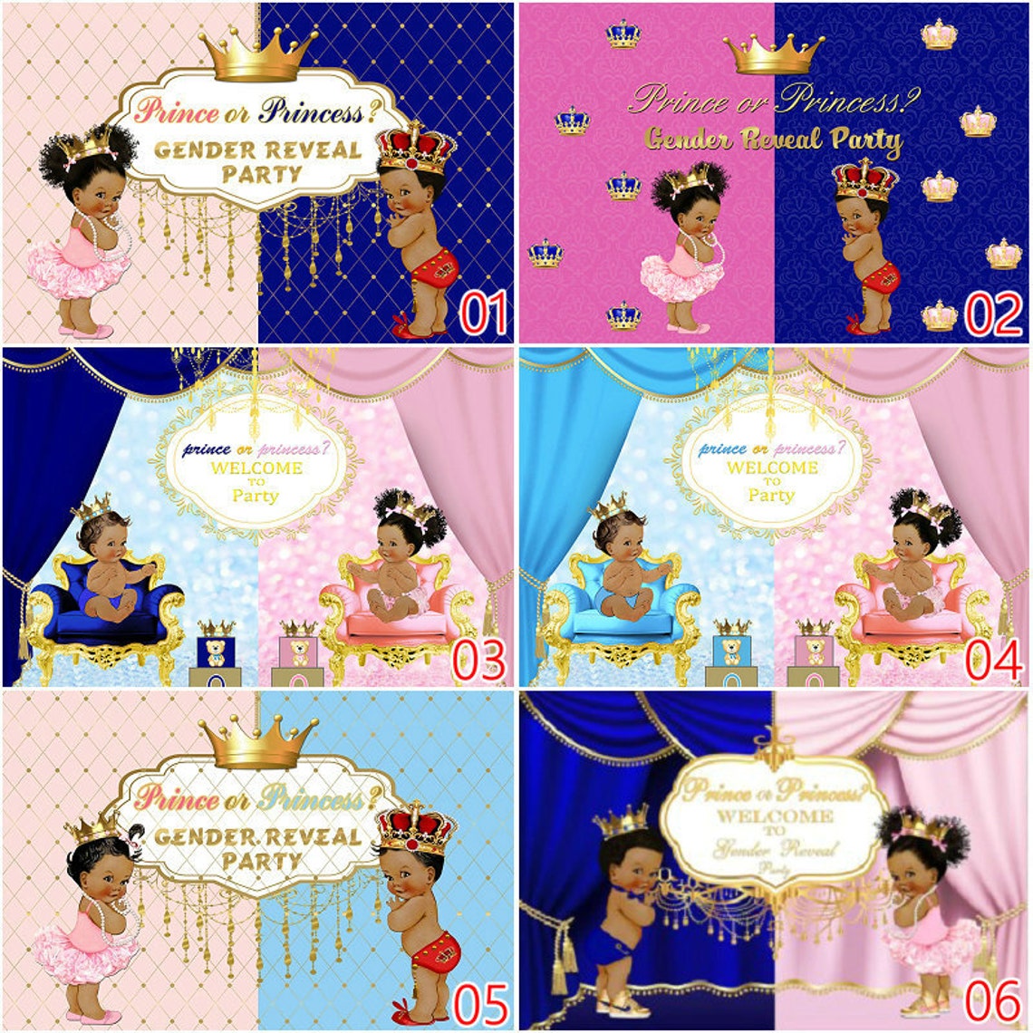 Princess and Prince Theme Curtain Photography Backdropgender | Etsy