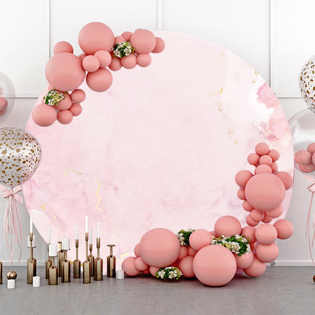 Custom Round Marble Gold Texture Solid Photography Backdrop,girls ...