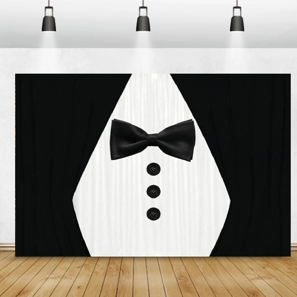 Gentleman Tuxedo Photography Backdrops,black White Suit Luxury Dinner ...