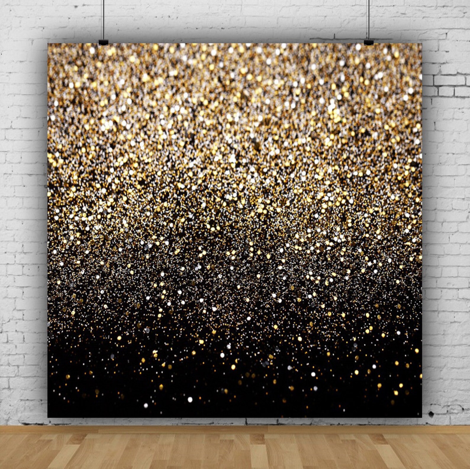 Glitter Black Gold Dots Photography Backdropshinning Birthday - Etsy