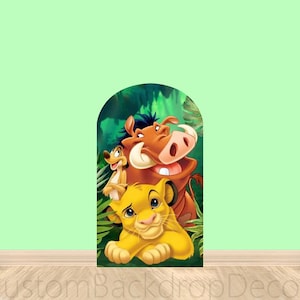 Lion King Simba Round Arch Cover Wall Backdrop Chiara Arch Background ...