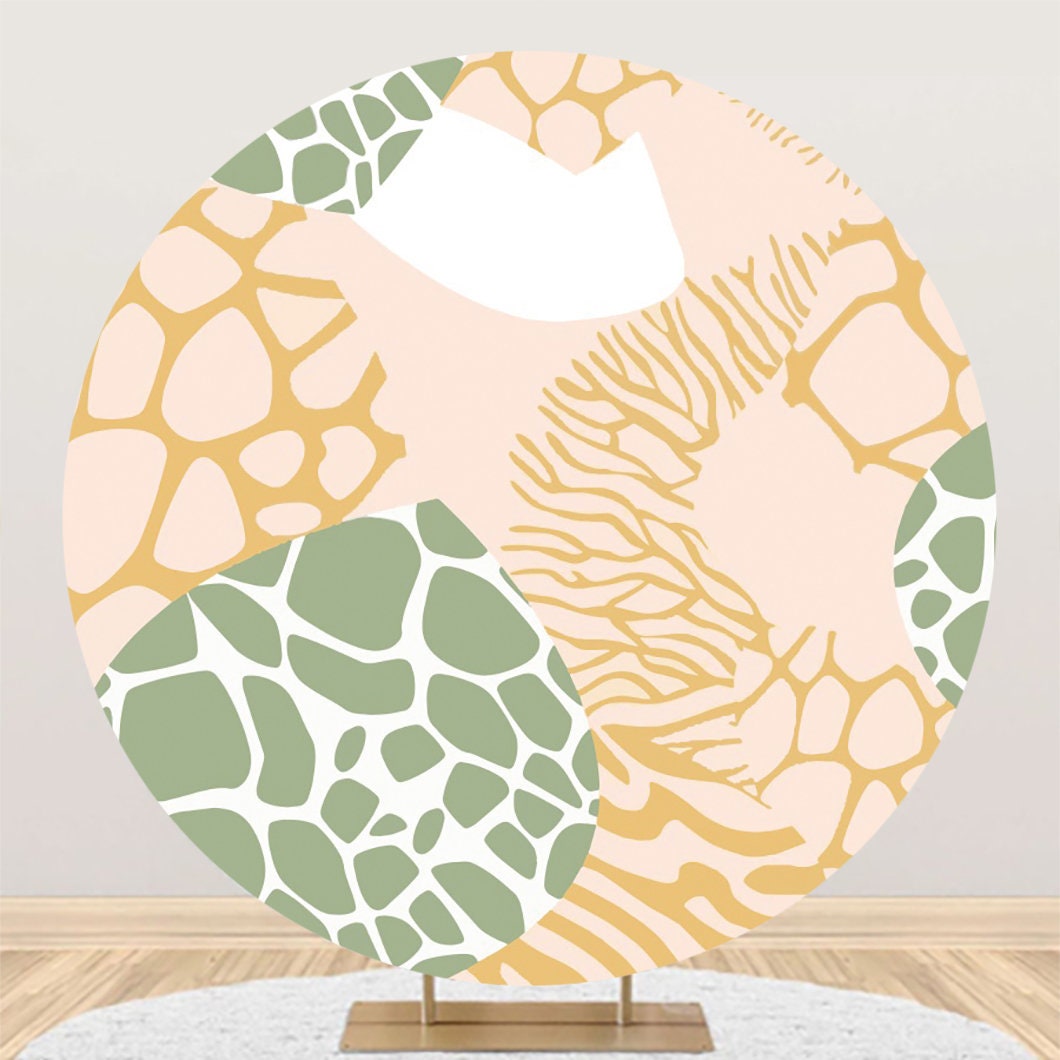 Round Jungle Safari Photography Backdrop,kids Birthday Party Baby ...