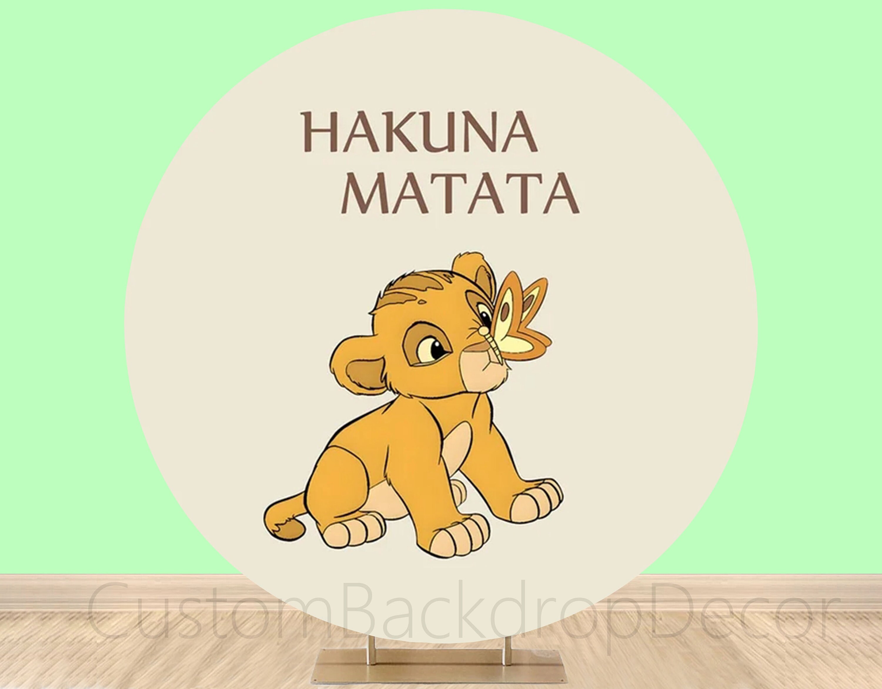 Simba Round Backdrop Banner Lion King Cylinder Cover Backdrop,cartoon ...
