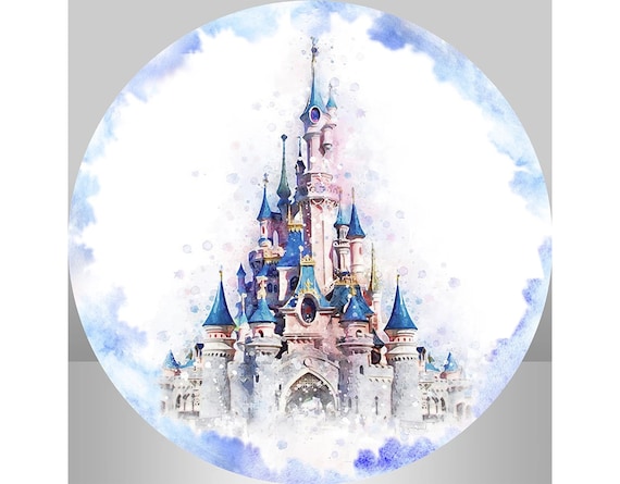 Round Cartoon Princess Castle Photography Backdropkids - Etsy