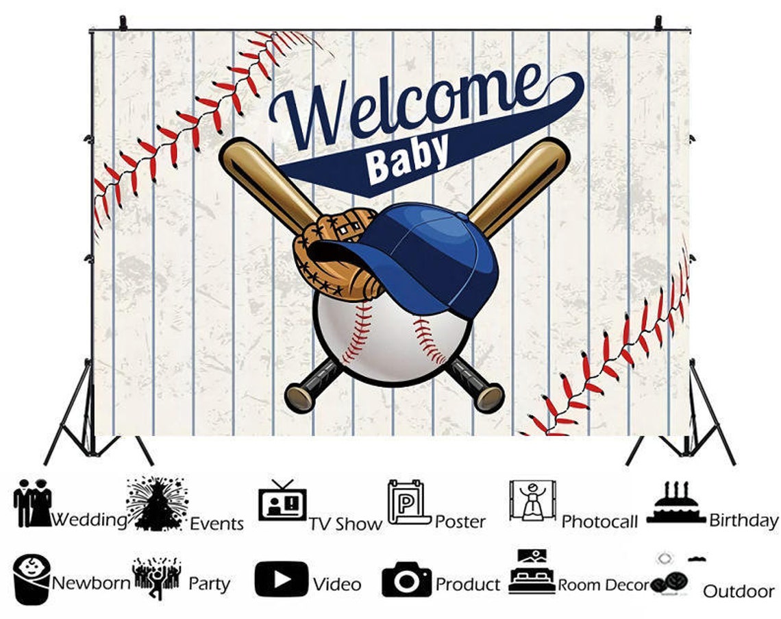 Baseball Photography Backdrop,baby Shower Kids Birthday Party Vinyl ...