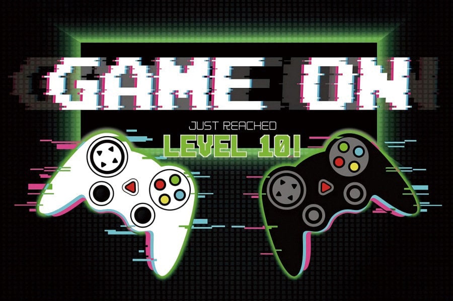 Game ON Party Photography Backdropgame Zone Green Electronic - Etsy