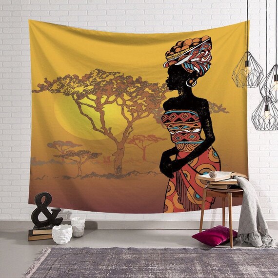 African Tapestryafrican Woman Tapestry for Living - Etsy