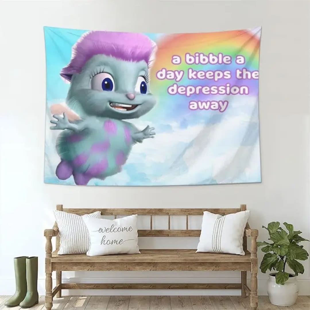 Bibble Tapestry,funny Happiness Meme Tapestry for Living Room,bibble ...