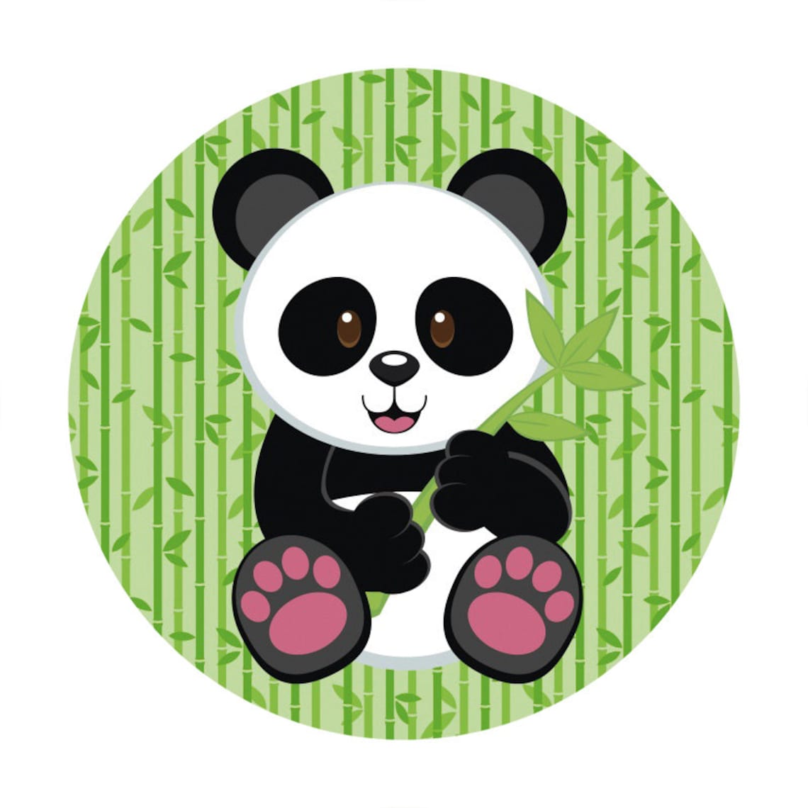 Round Panda Themed Kid Photography Backdropbamboo Decor - Etsy