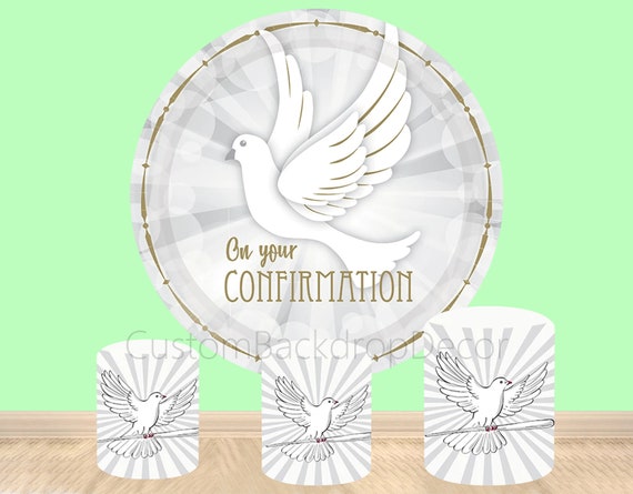First Holy Communion Party Cylinder Cover Backdropbaptism - Etsy