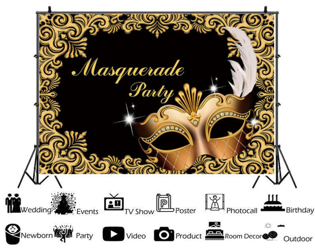 Masquerade Theme Party Photography Backdrops,birthday Party Backgrounds ...