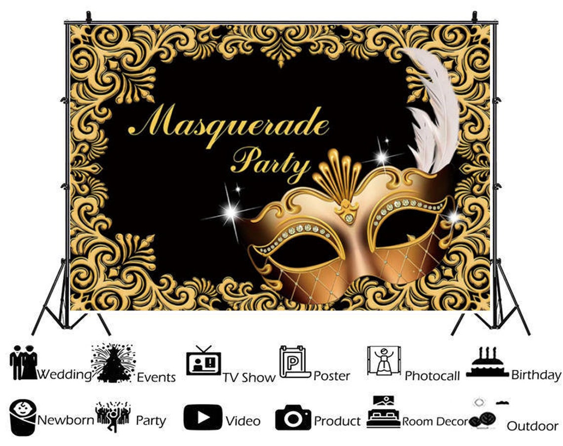 Masquerade Theme Party Photography Backdrops,birthday Party Backgrounds ...