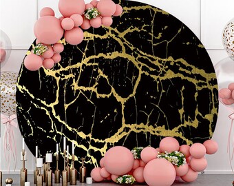 Gold Black Marble Texture Birthday Photography Studio Backdrop ...