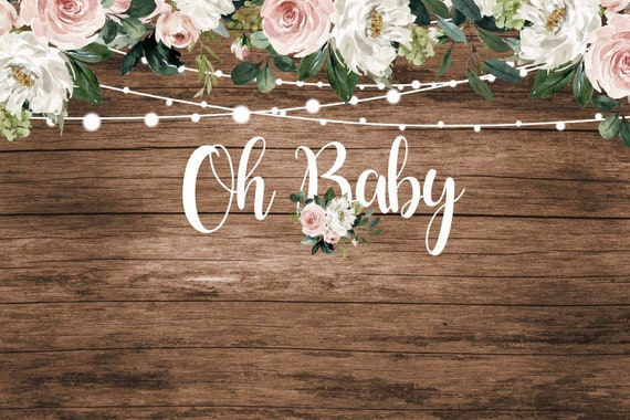 Rustic Baby Shower Background