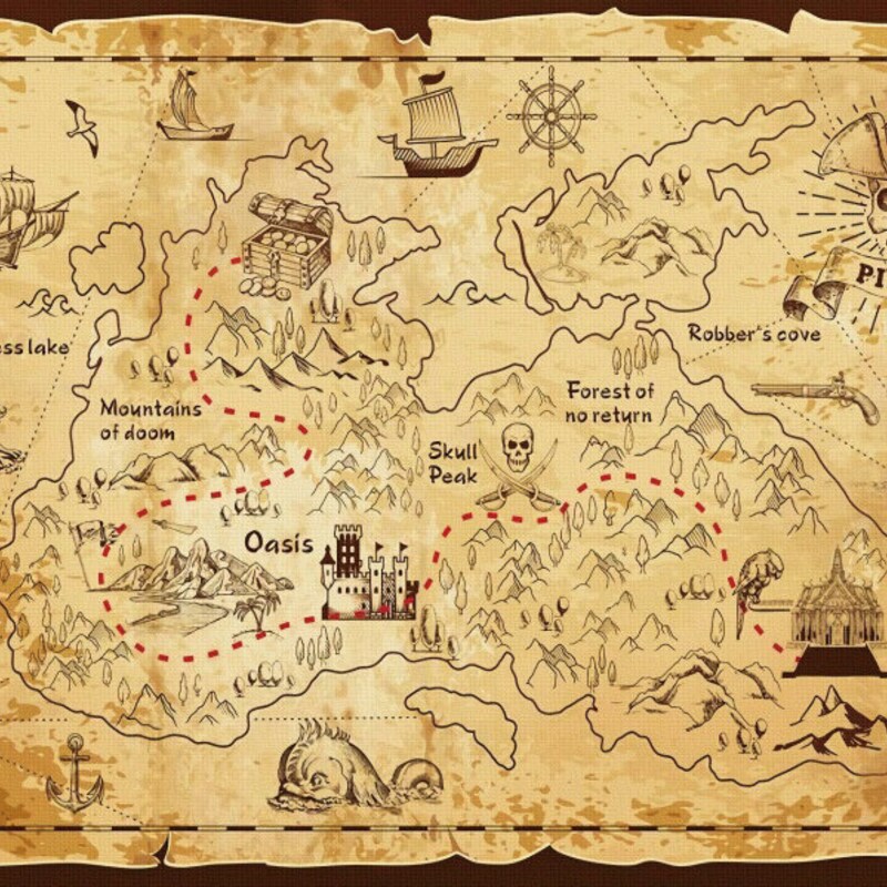 Pirate Treasure Map - Etsy