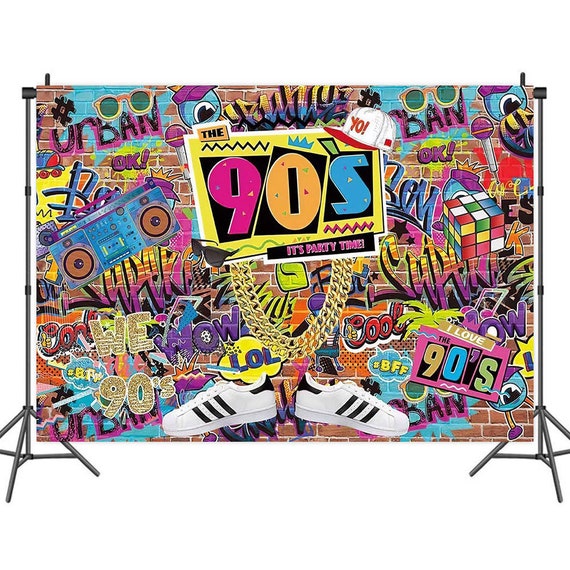 90s Love Graffiti Photography Backdrop Graffiti Wall Party - Etsy