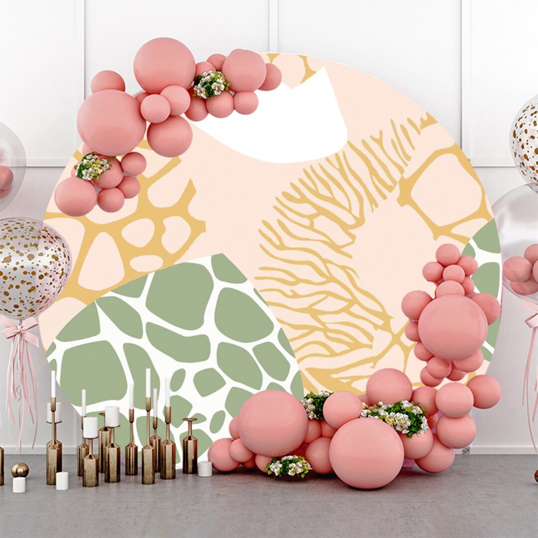 Round Jungle Safari Photography Backdrop,kids Birthday Party Baby ...