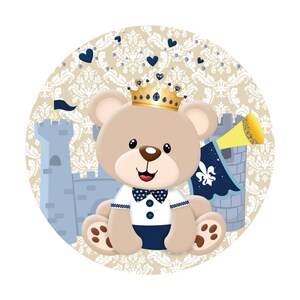 Cartoon Bear Party Round Photography Backdrop,boys Girl Kids Birthday ...