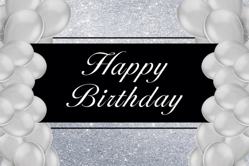 Pink Glitter Balloon Flag Banner Birthday Party Photography Backdrop ...