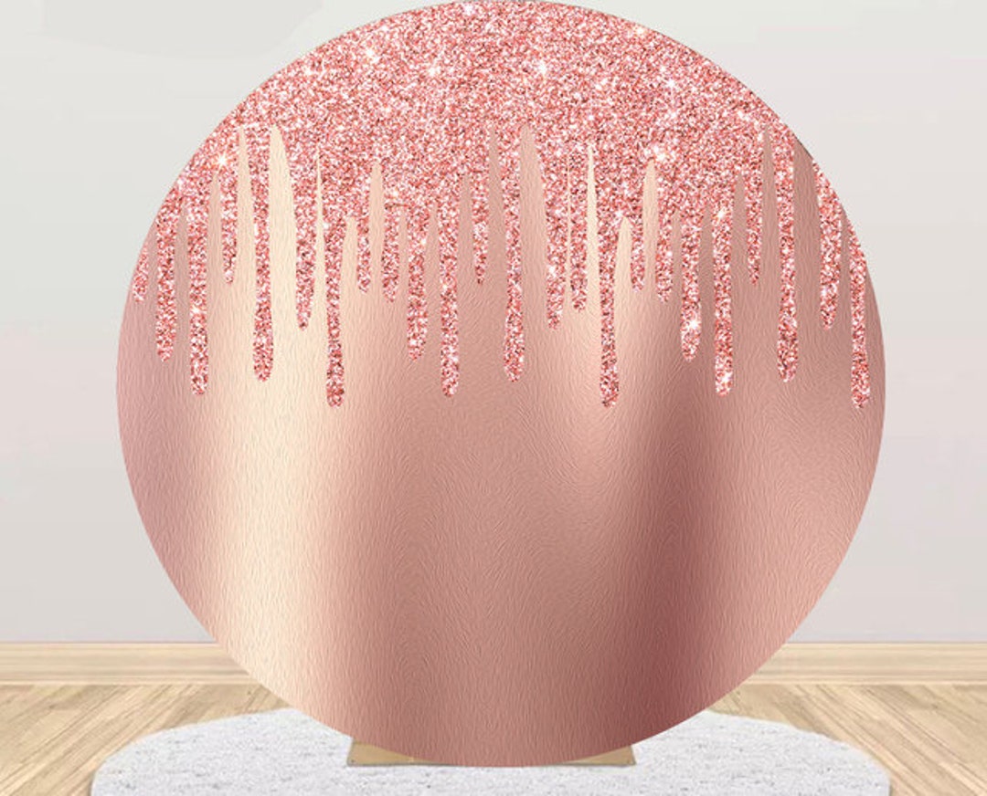 Rose Gold Glitter Round Photography Backdrop,birthday Party Baby Shower ...